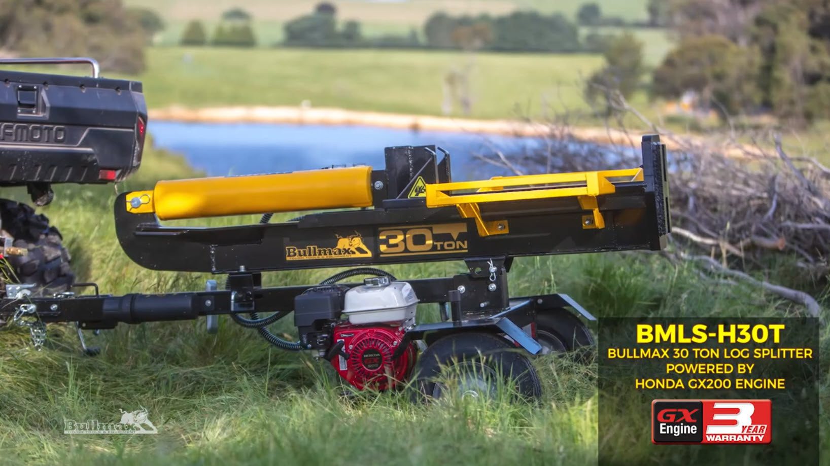 Bullmax 30 Ton Log Splitter Horizontal & Vertical Operation
